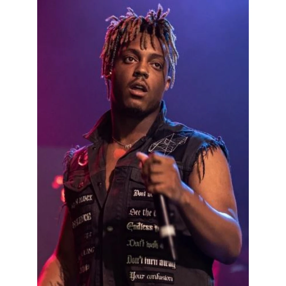 Juice Wrld Denim Patch Vest | Iconic Streetwear Style