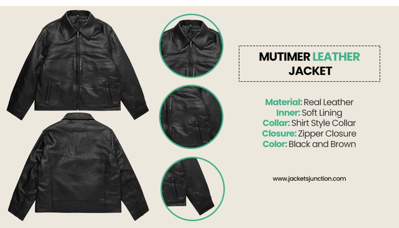 Mutimer Leather Jacket Black and Brown