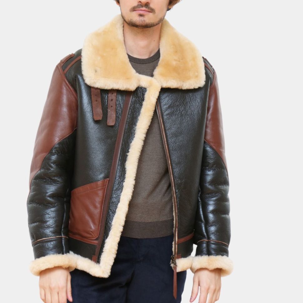 Buy Masters Of The Air Austin Butler Shearling Leather Jacket
