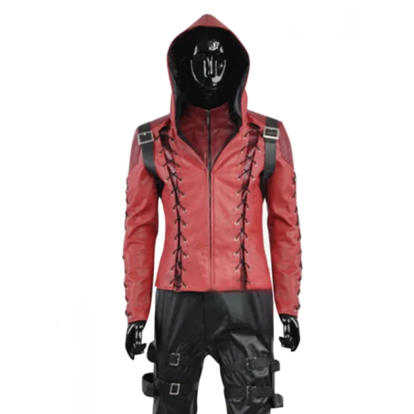 Red Leather Arrow 3 Arsenal Roy Harper Jacket