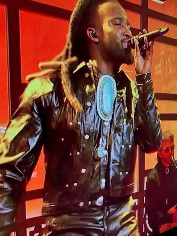 SNL Shaboozey Leather Jacket