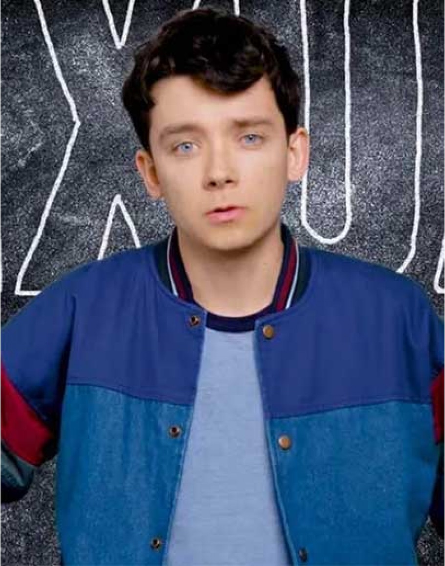 Sex Education Otis Milburn Blue Bomber Jacket