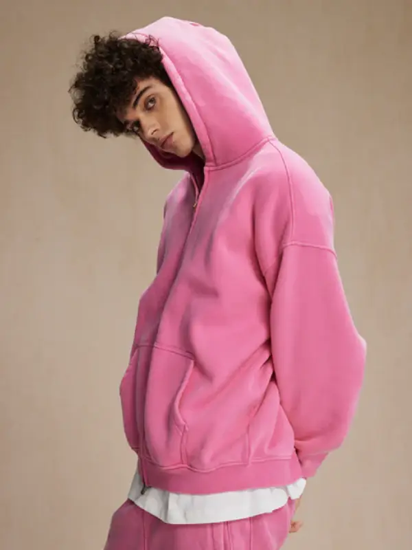 Inflation Hoodie | Inflation Washed Distressed Zip Up Hoodie