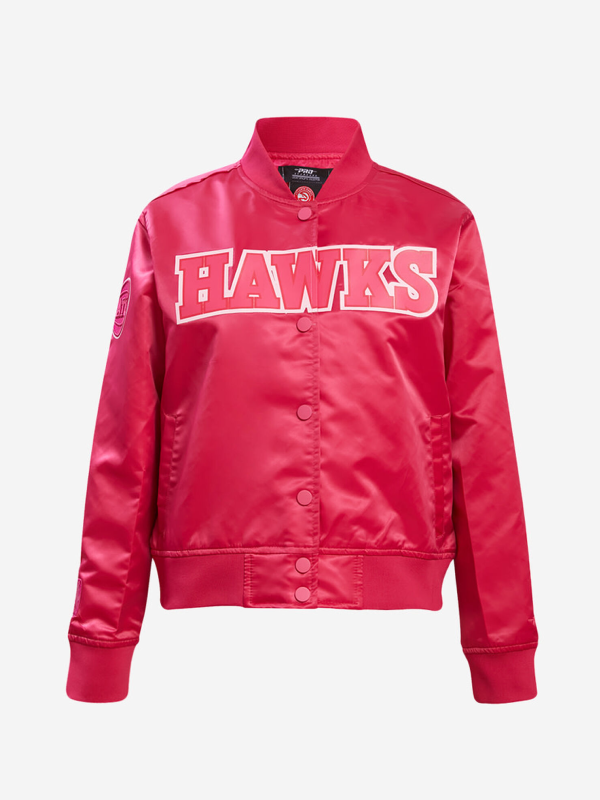 Atlanta Hawks Triple Pink Varsity Jacket - Jackets Junction