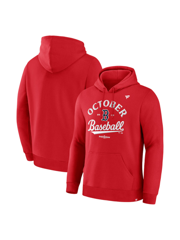 Boston Red Sox 2025 Postseason Locker Room Hoodie Red